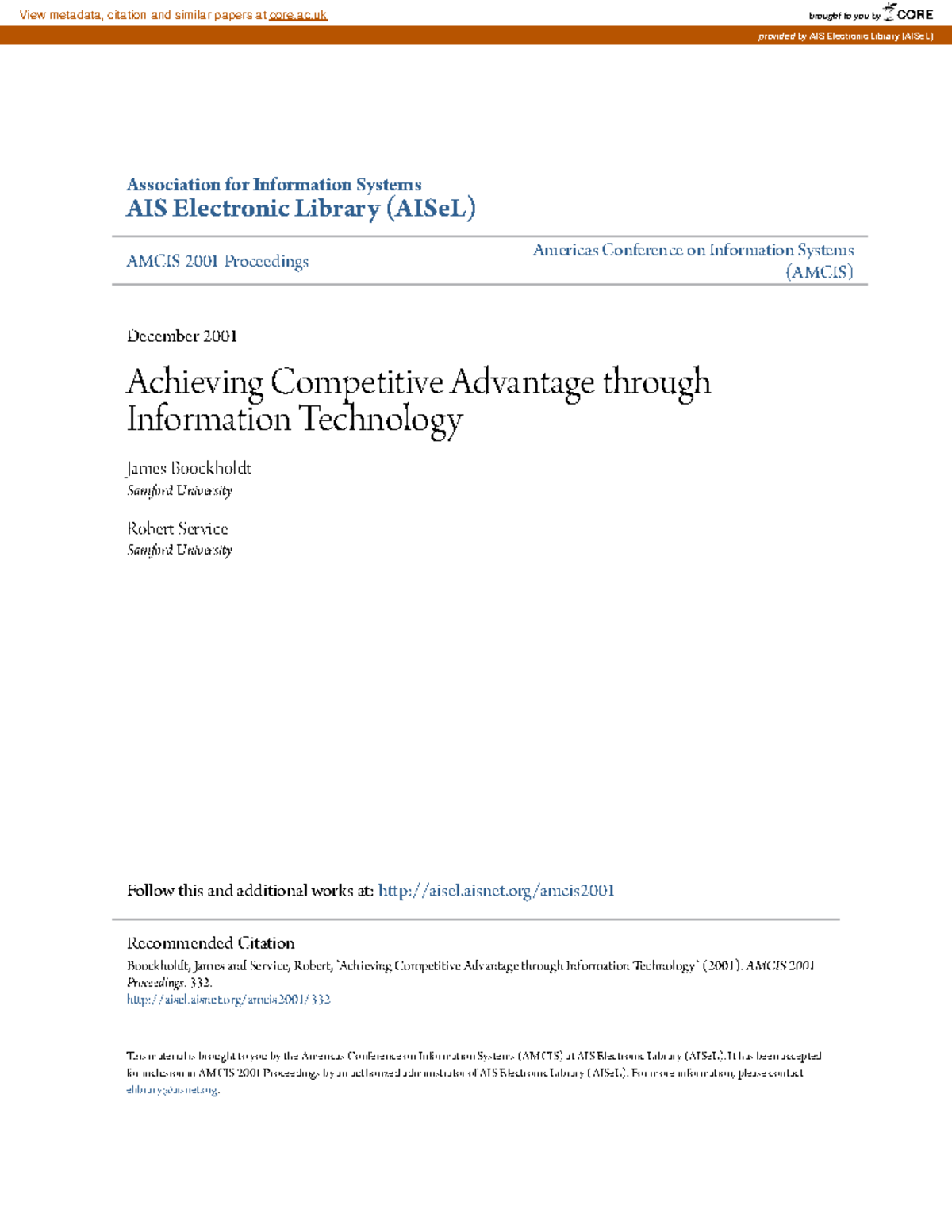 Comp advantage - Microeconomics - Association for Information Systems ...