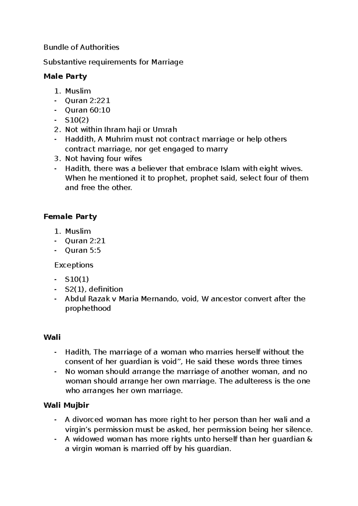 Bunder of Authorities Midterm - Bundle of Authorities Substantive ...