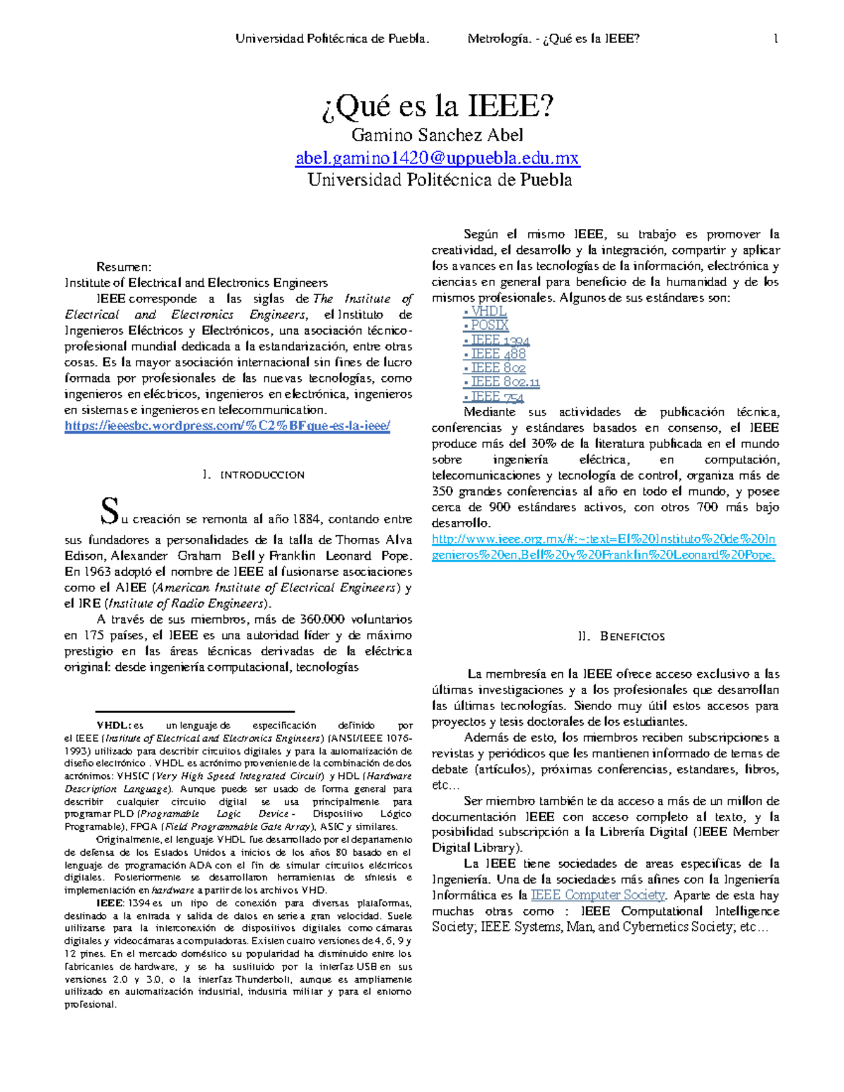 ¿Que es IEEE? y el funcionamiento que tiene - Universidad Politécnica ...