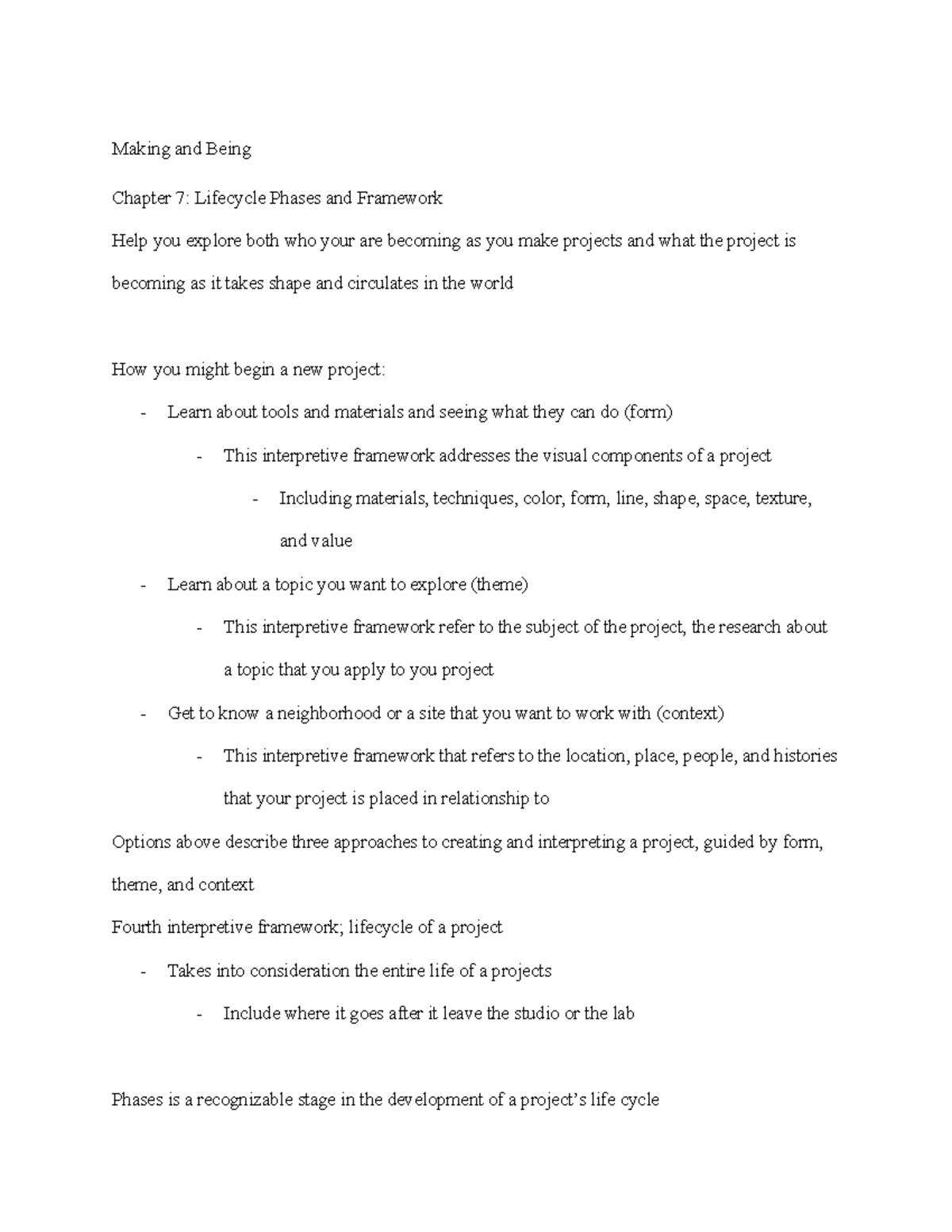 Art 153: Creative Problem Solving Making and Being Notes Part 1 ...