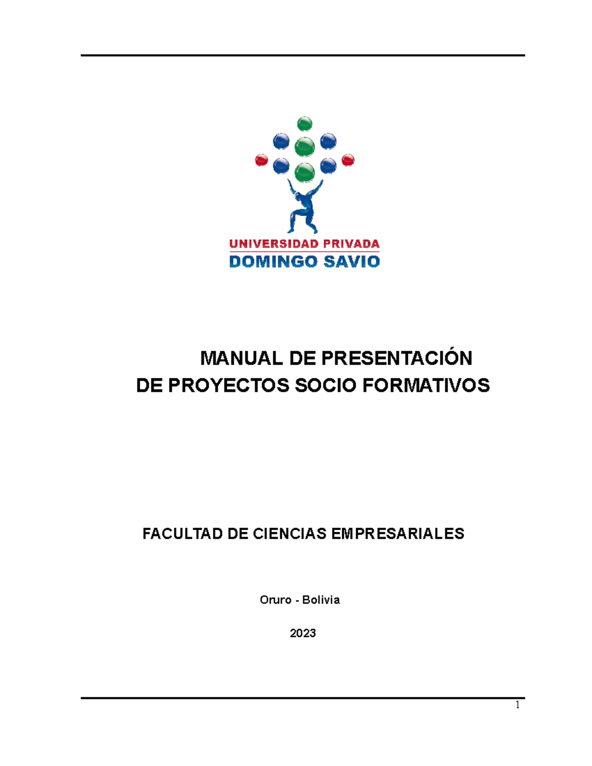 Manual DE Presentacion Proyectos Socioformativos - MANUAL DE ...