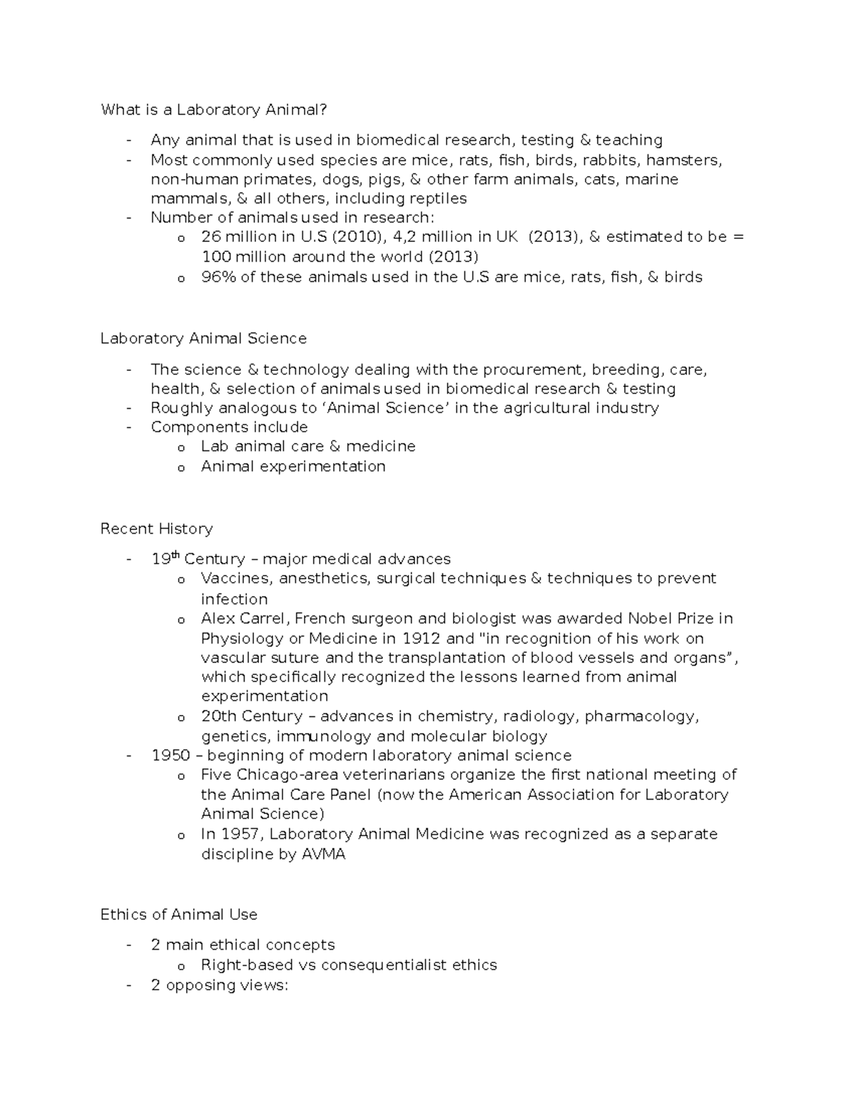 Intro to Lab Animals Module 12 - What is a Laboratory Animal? Any ...