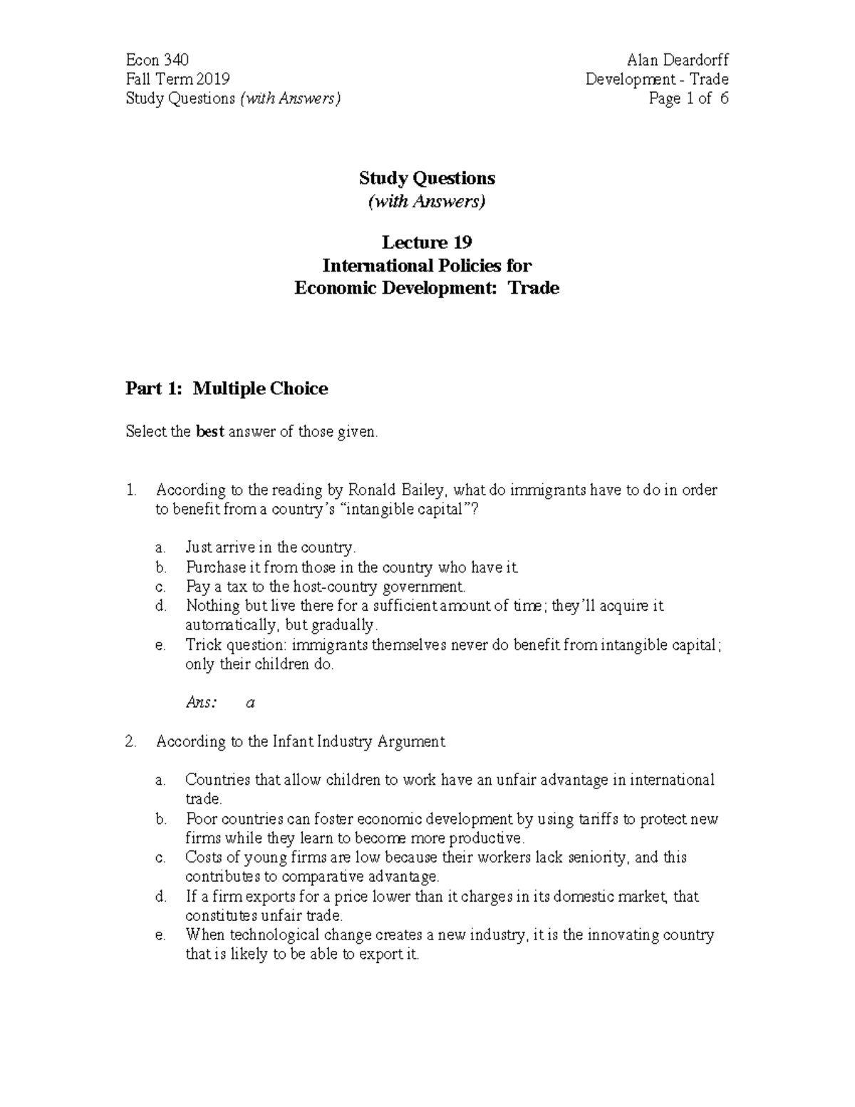 Question paper - Fall Term 2019 Development - Trade Study Questions ...