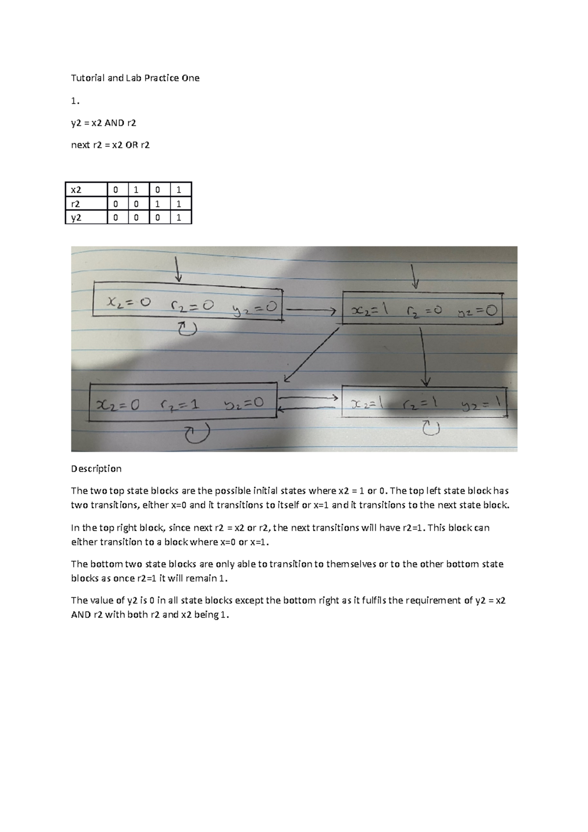 Task 1 and 2 - Task 1 and 2 Answered - Tutorial and Lab Practice One 1 ...