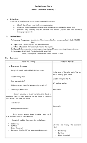 GMRC - Sample of a detailed lesson plan - DETALYADONG BANGHAY ARALIN SA ...