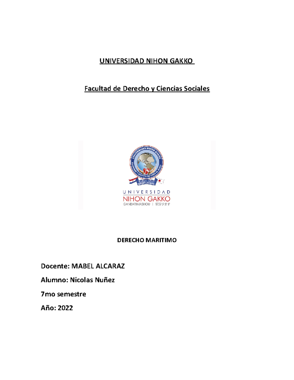 Trabajo practico Maritimo Nico Nuñez - Food Management - StuDocu