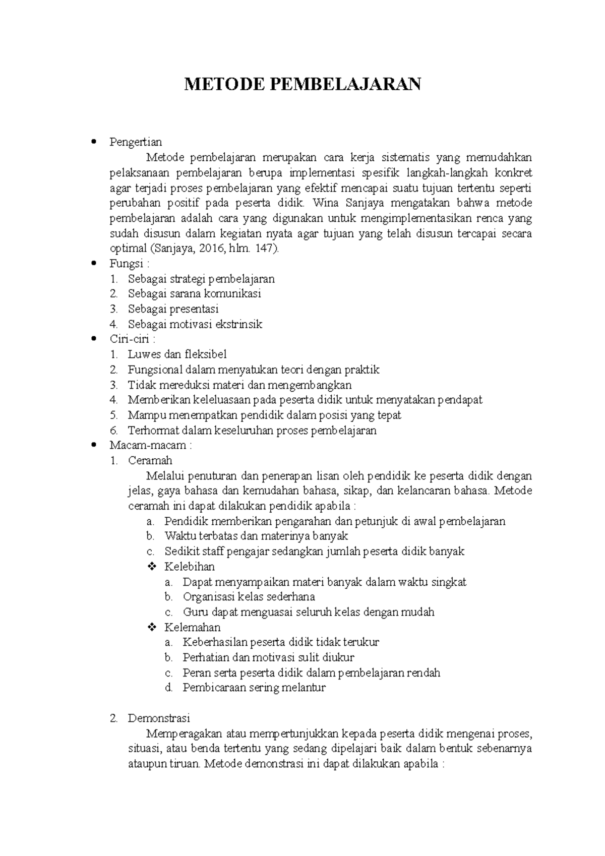 Metode Pembelajaran - METODE PEMBELAJARAN Pengertian Metode ...