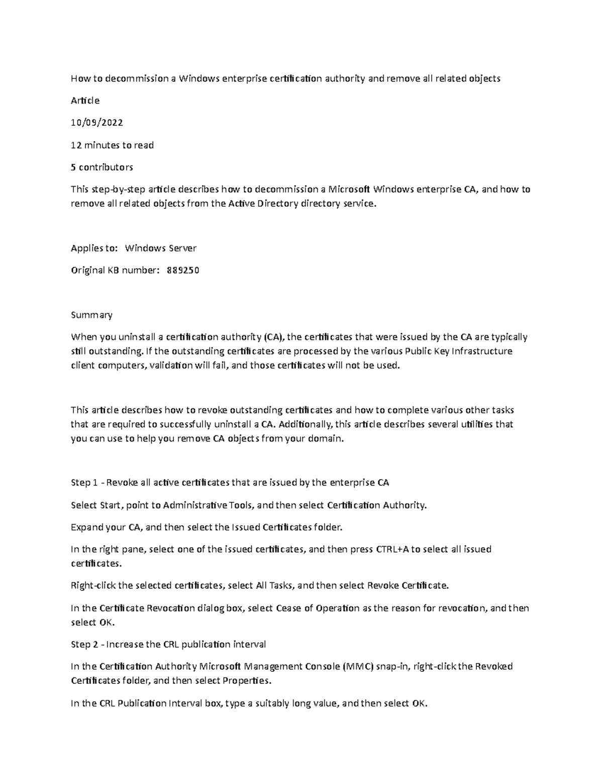 15 - ingles - How to decommission a Windows enterprise certification ...