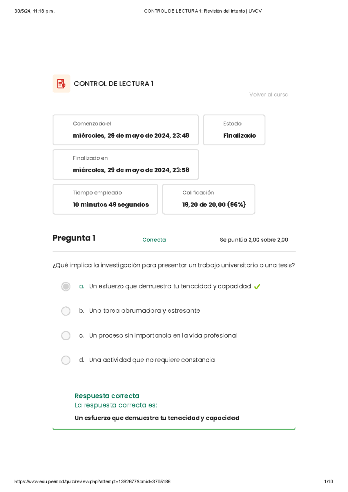 1.3.- Control DE Lectura 1 Revisión del intento UCV - Comenzado el ...