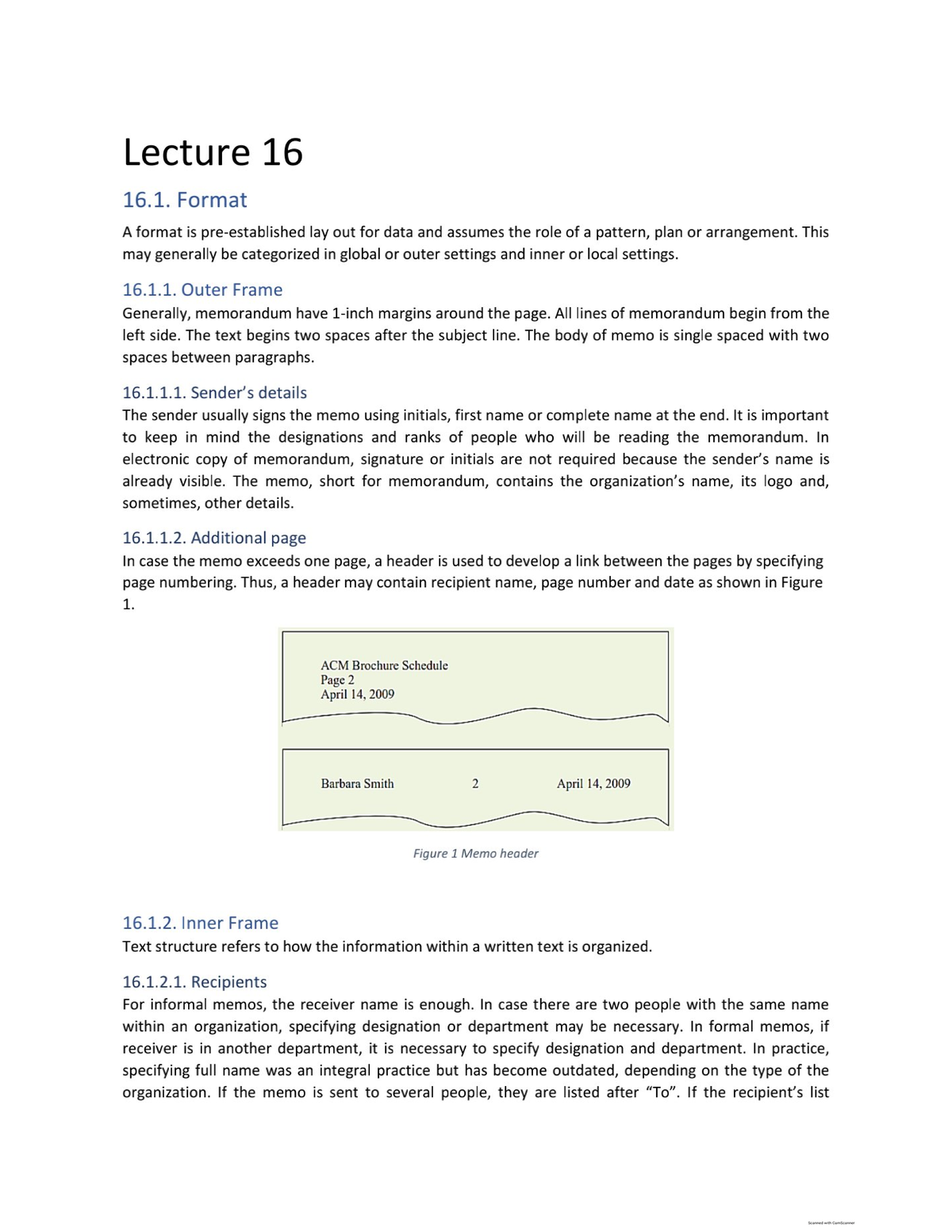 Handouts Lecture 16 {Format} - Report Writing Skills - Studocu