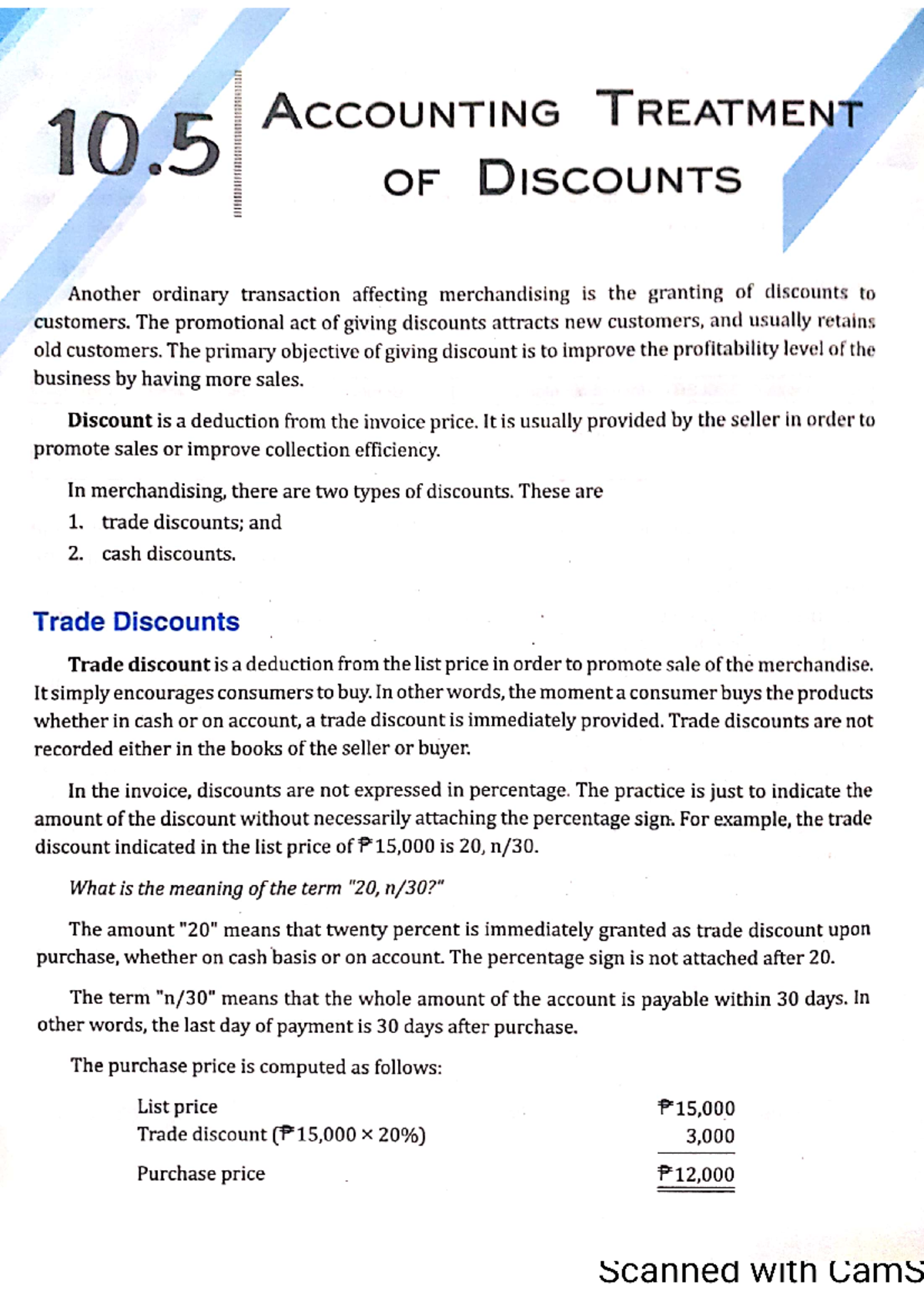 10.5 Accounting Treatment of Discounts - Financial Accounting and ...
