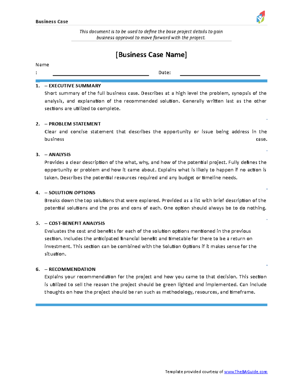 0042 Resource Business Case-Template-The BAGuide v2 - Business Case ...