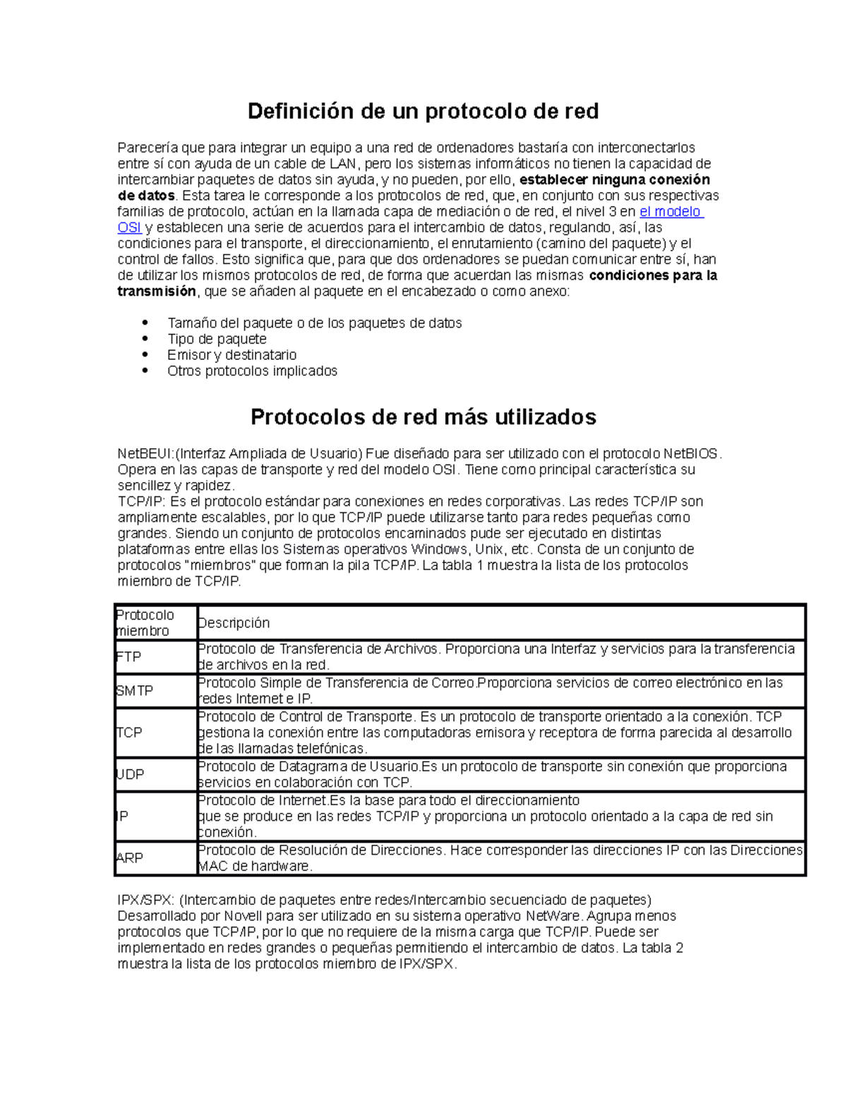 Definición de un protocolo de red - Definición de un protocolo de red Parecería que para ...