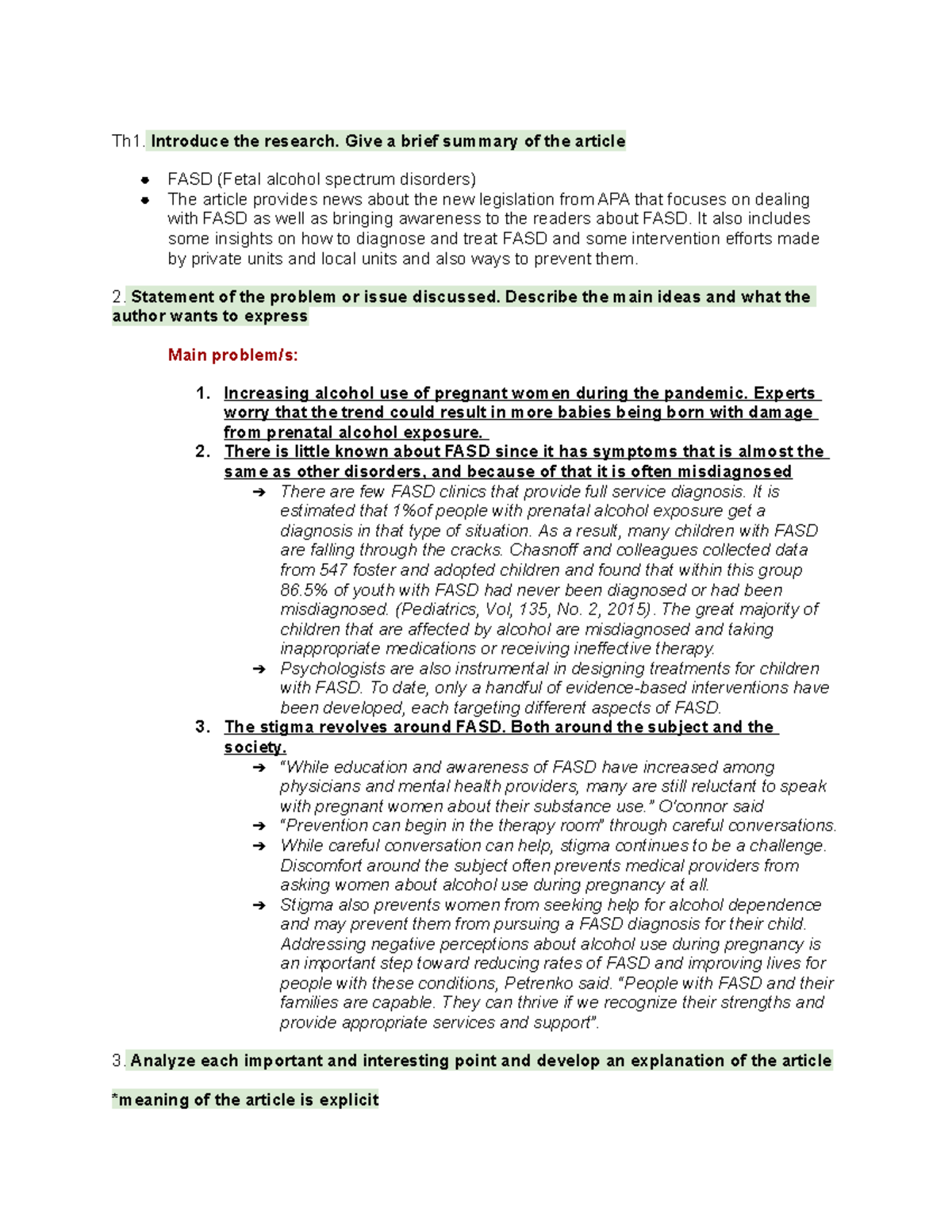 Outline in Journal Criticism - Th1. Introduce the research. Give a ...