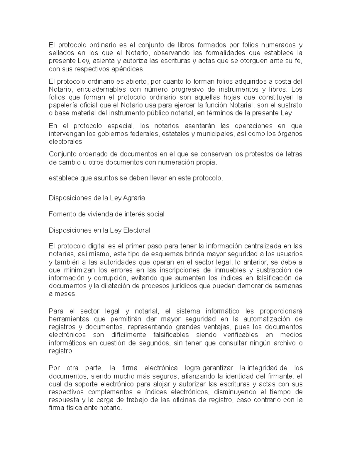 Protocolo notarial - El protocolo ordinario es el conjunto de libros ...
