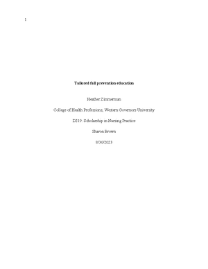 D226 - task one - Proposed Change At our hospital, we use the Voalte ...