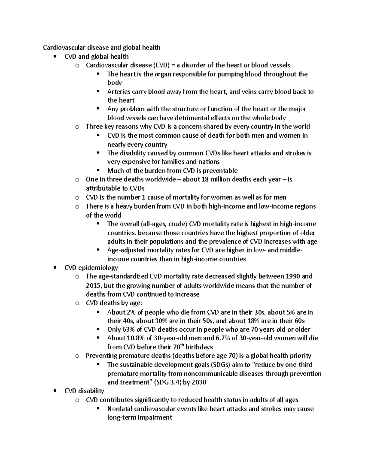 Ch 14 - cardiovascular diseases - Cardiovascular disease and global ...