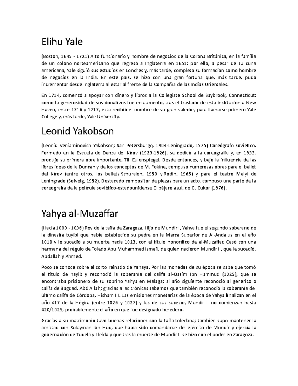 Leonid Yakobson BOGRAFIA - Historia Universal - UNAM - Studocu