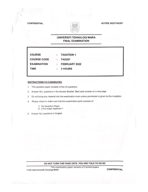 TAX467 2021 Feb - past year questions for tax 467 2021 - UNIVERSITI ...