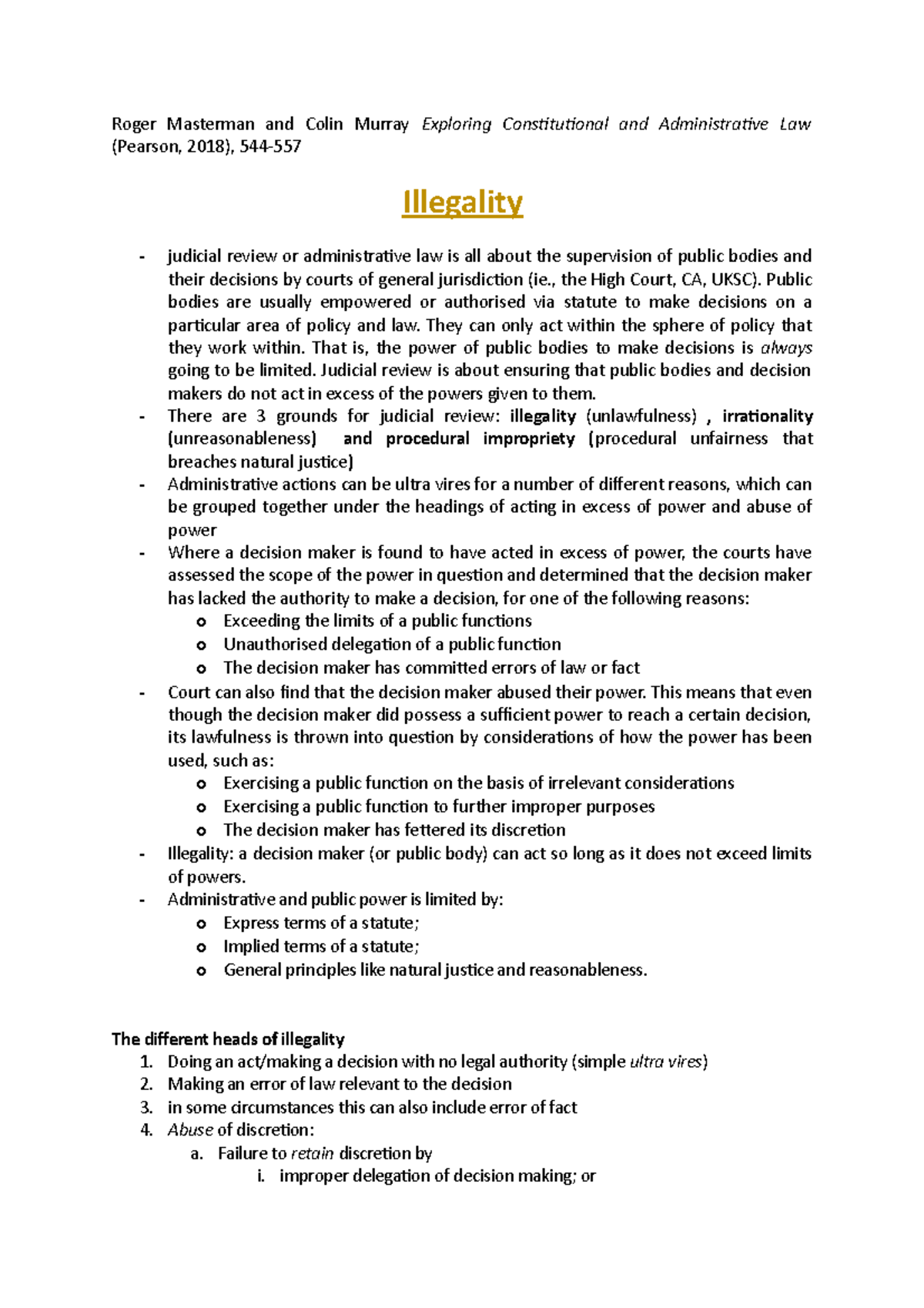 llegality ground for judicial review - Roger Masterman and Colin Murray ...