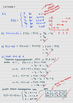 STQS2013 Latihan 2 - #MathematicalStatistics #StatistikMatematik - Studocu