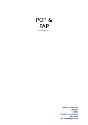POP en PAP - POP en PAP - Hieronder staat mijn eerste versie van mijn ...