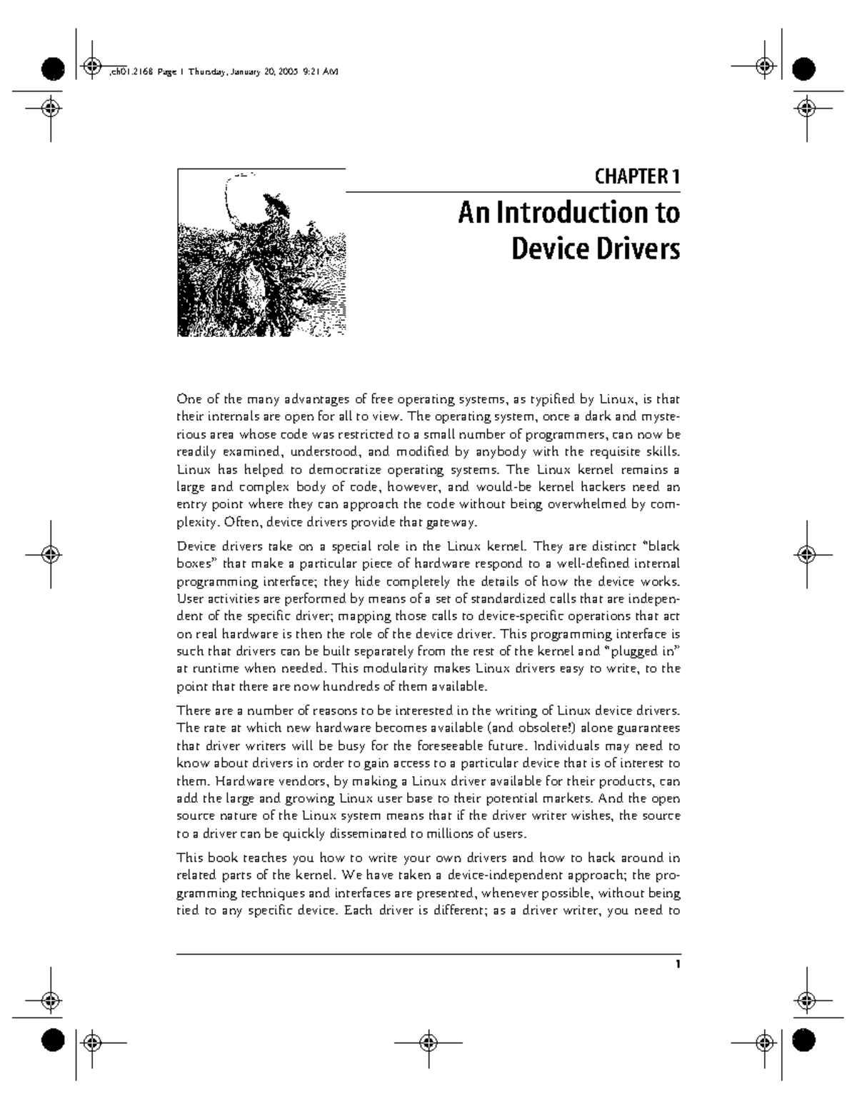 Ch01 - char driver in linux world - This is the Title of the Book, eMatter Edition 1 Chapter 1 ...