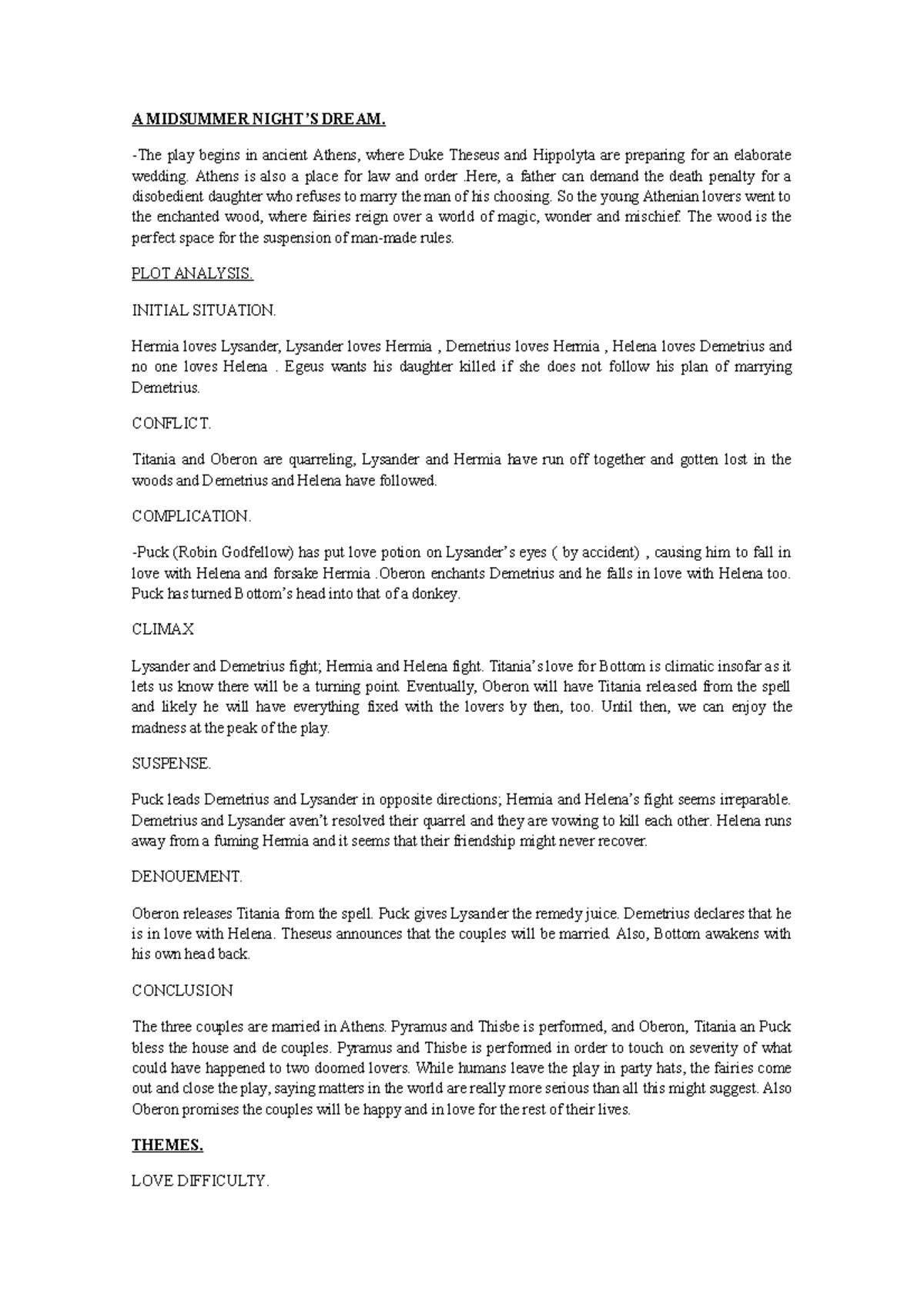 A midsummer night's dream - A MIDSUMMER NIGHT’S DREAM. -The play begins ...