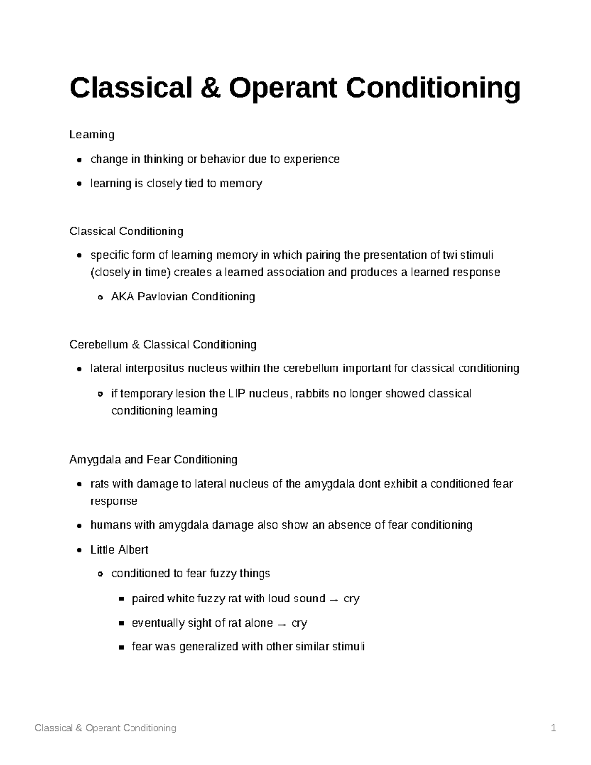 Classical Operant Conditioning - Classical & Operant Conditioning ...