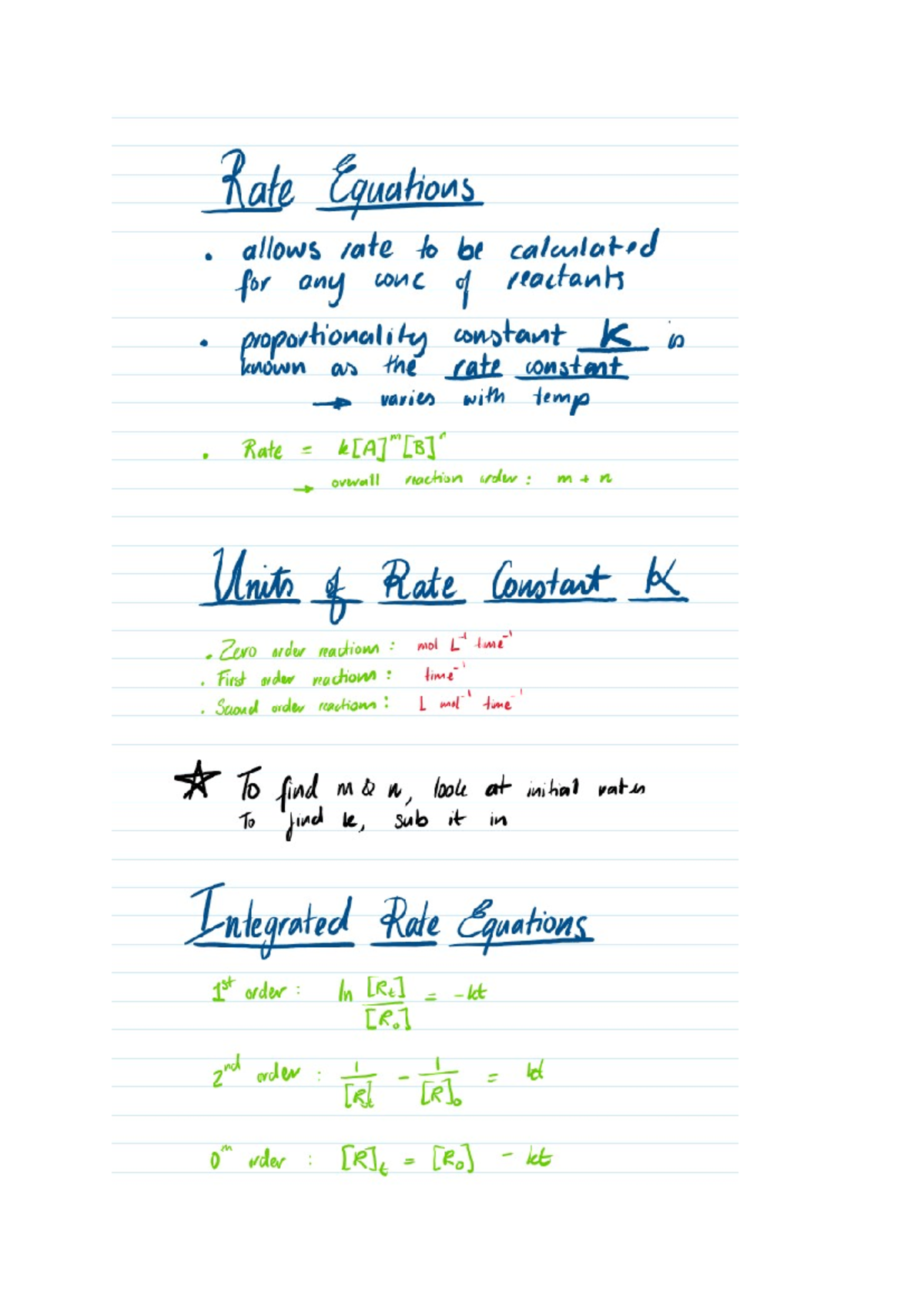 Chem Reaction Rates Equations - Rate Equations allows rate to be ...