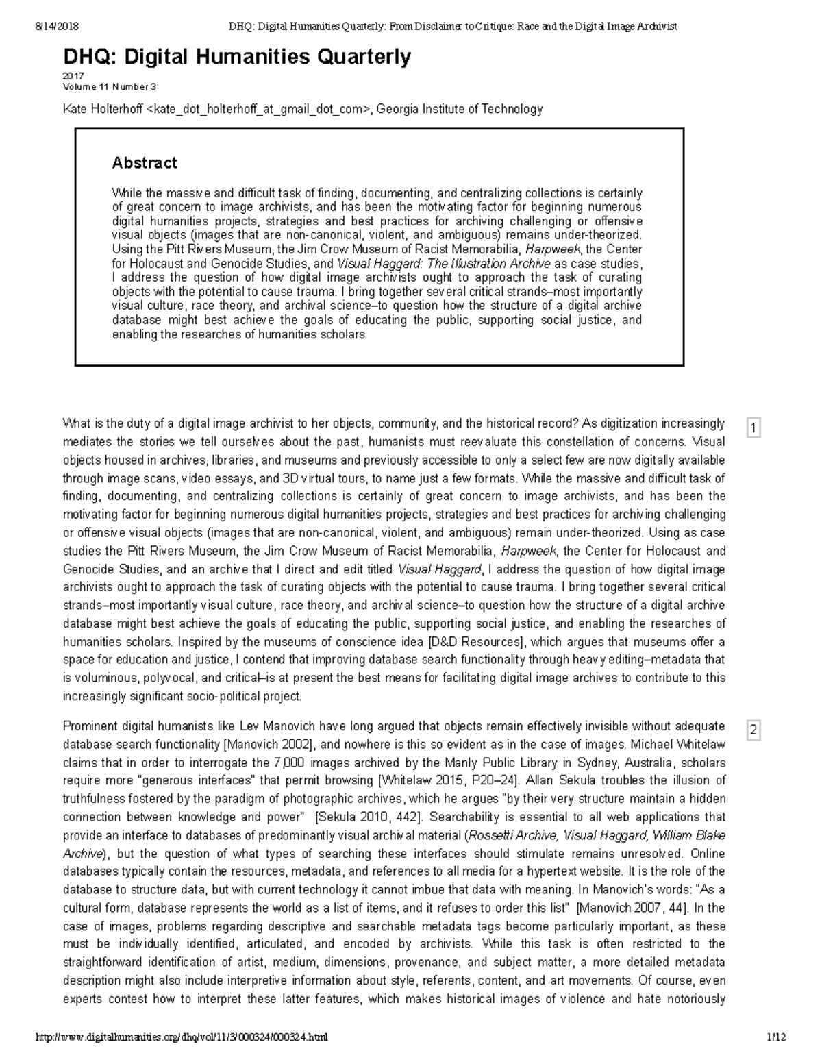 DHQ-Digital Humanities Quarterly-From Disclaimer to Critique-Race and ...