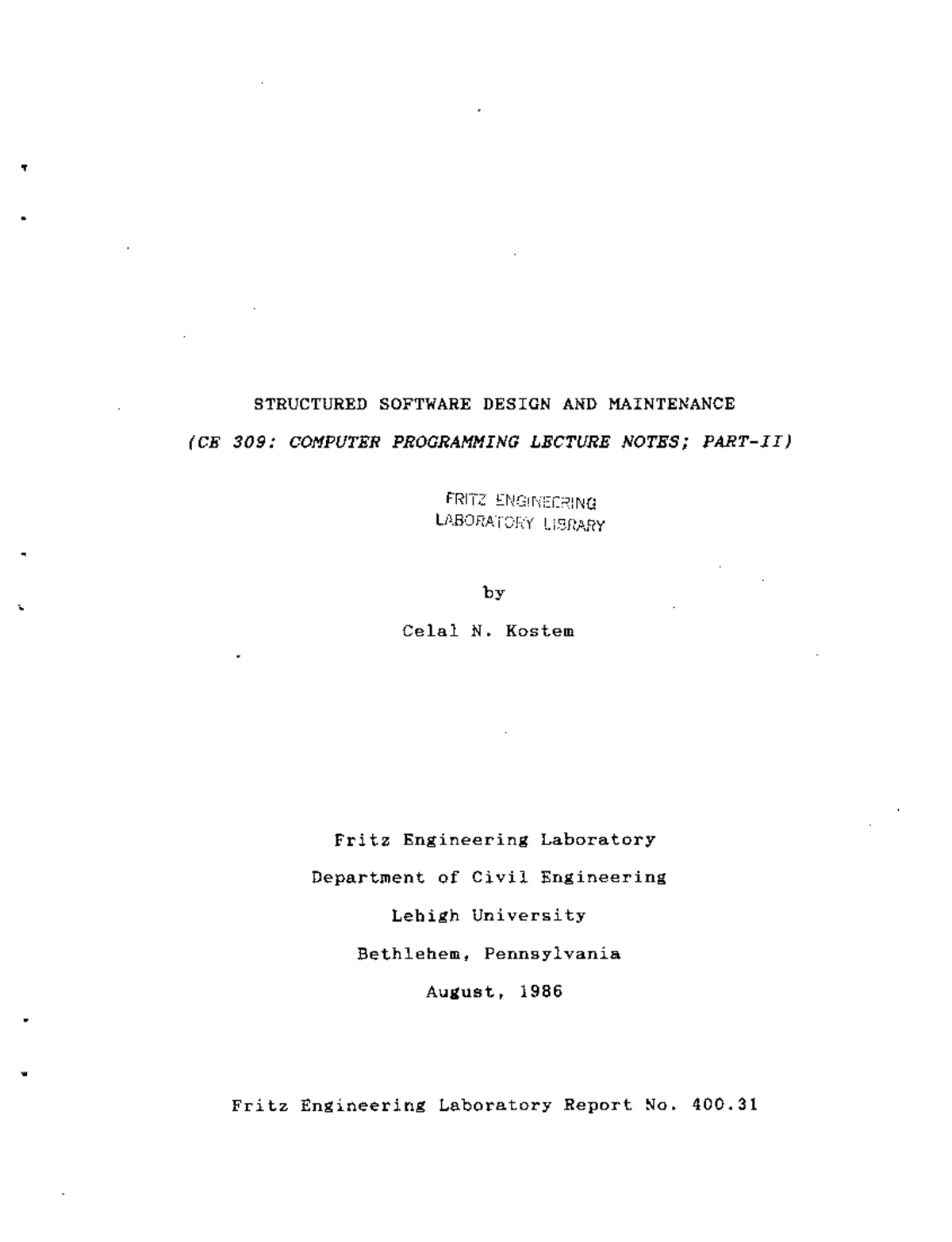 400 31 - Very good lecture notes that can be study very easily who all ...