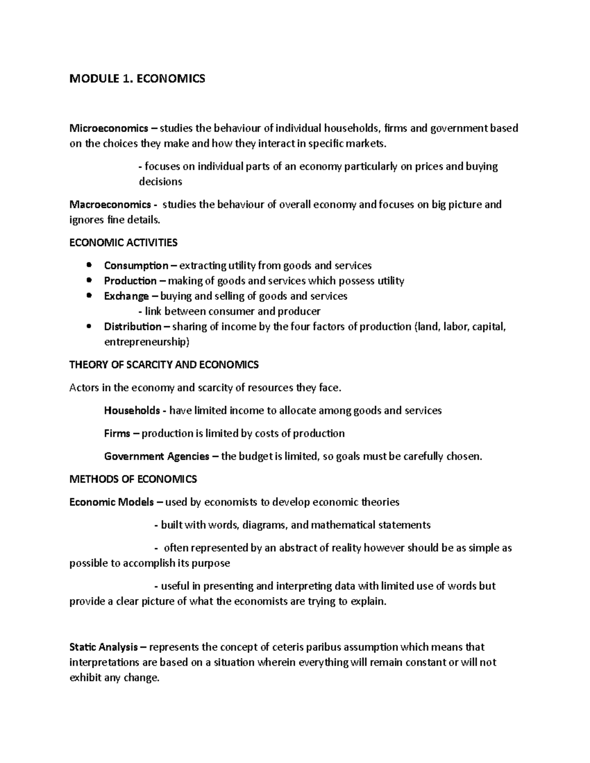 Module-1- Economics - This will serve as a guidance to the students ...