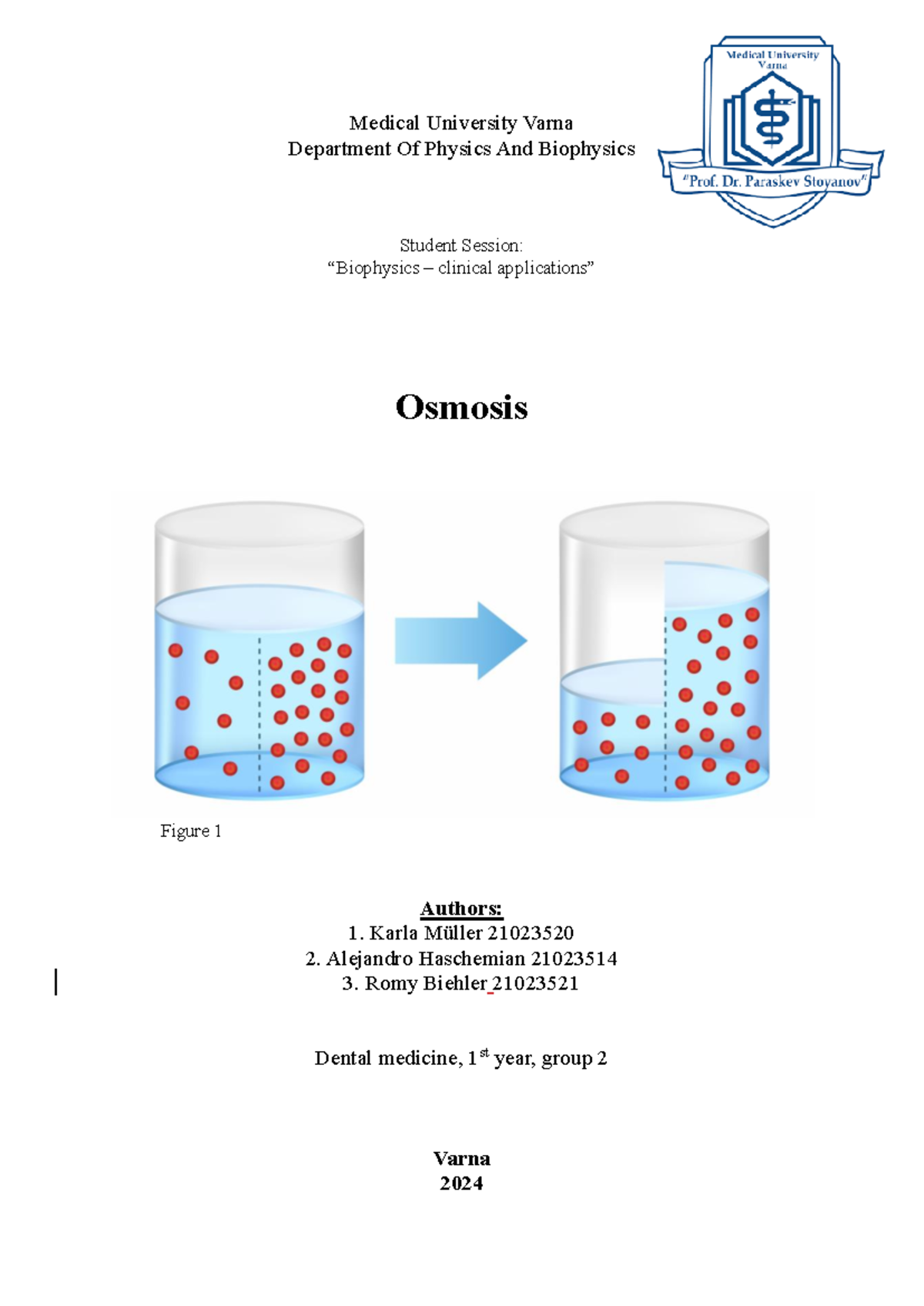 Osmosis Handout - for the presentations - Medical University Varna ...