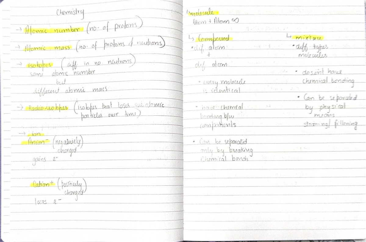 Anatomy chpt 2 - notes for the second chapter just point wise ...