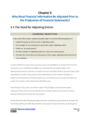 Accounting 201 Chapter 5 Test - ACCOUNTING 201 CHAPTER 5 TRUE-FALSE ...