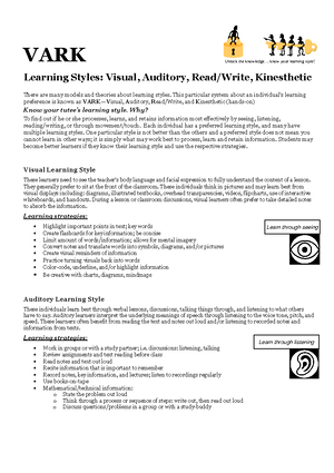 The-VARK-Questionnaire - The VARK Questionnaire (Version 7) How Do I ...