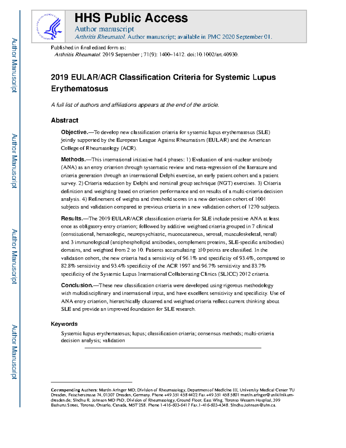 Nihms-1029532 - Interesse em formação - 2019 EULAR/ACR Classification ...