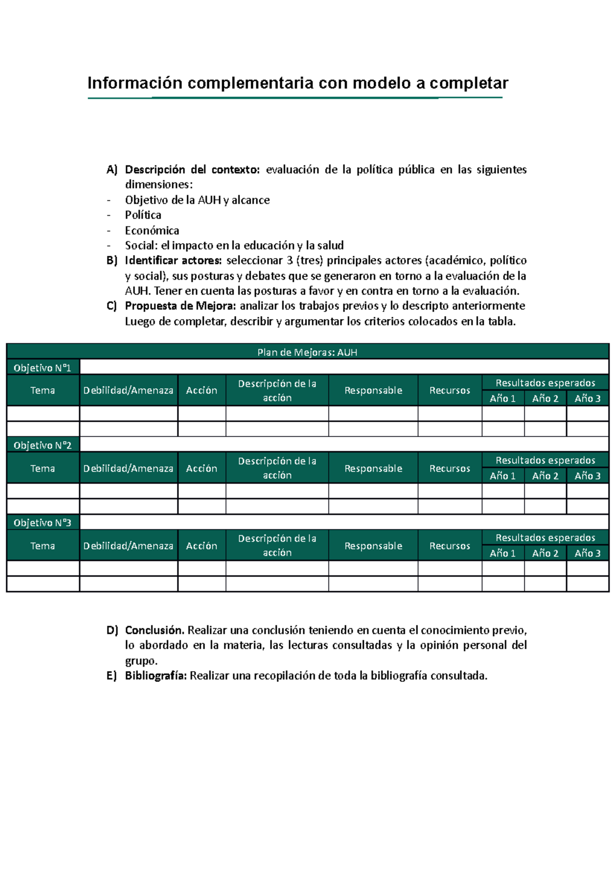 Información complementaria - TP3 - Información complementaria con modelo a completar A ...