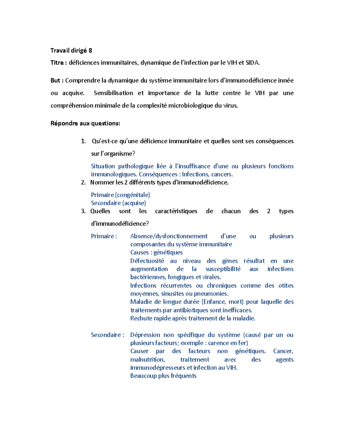 Reponses TD 8 - préparation d'exam fait en classe - Travail dirigé 8 ...