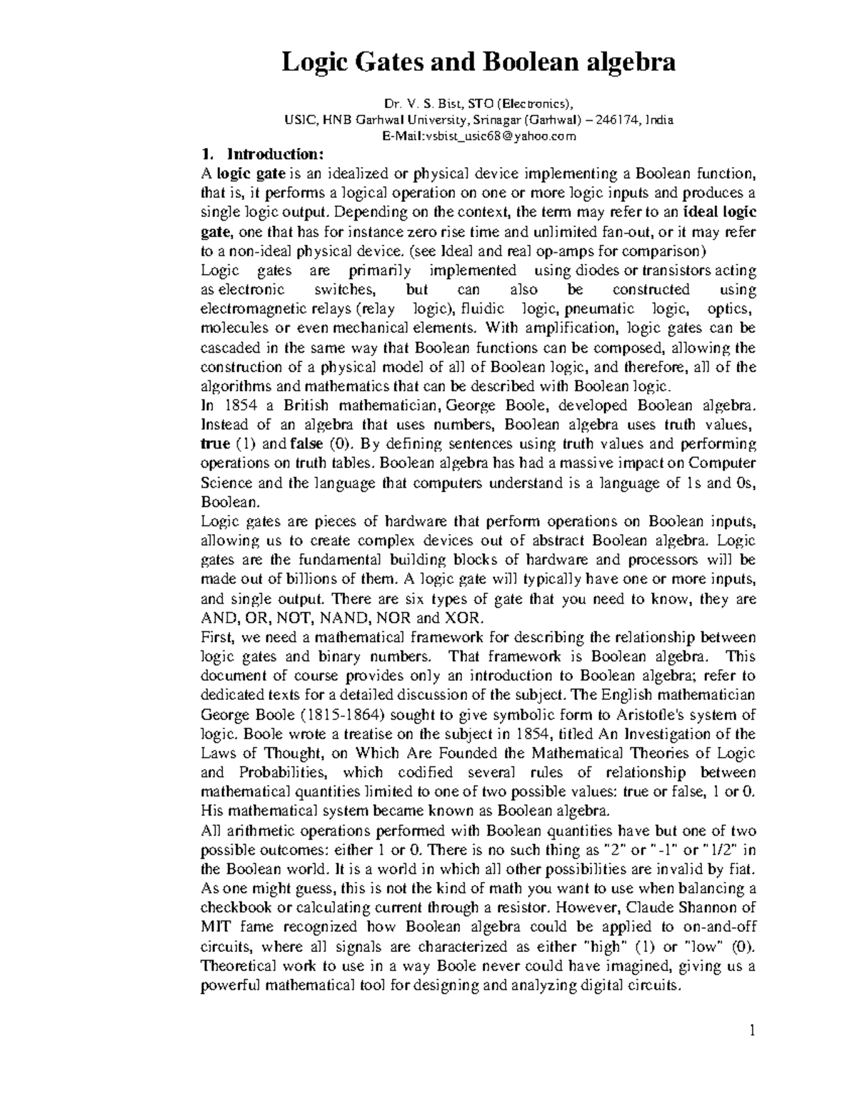 280638605 2 Boolean and Gate - Logic Gates and Boolean algebra Dr. V. S ...