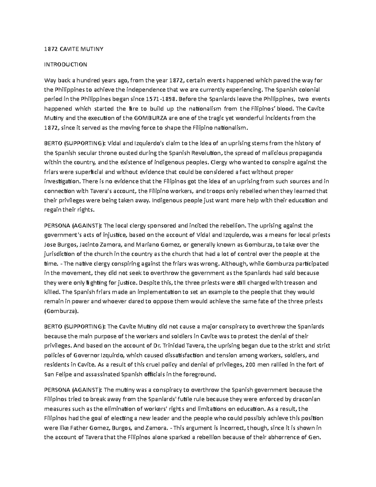 1872 Cavite Mutiny - Philippine Islands on 20 January 1872. Around 200 ...