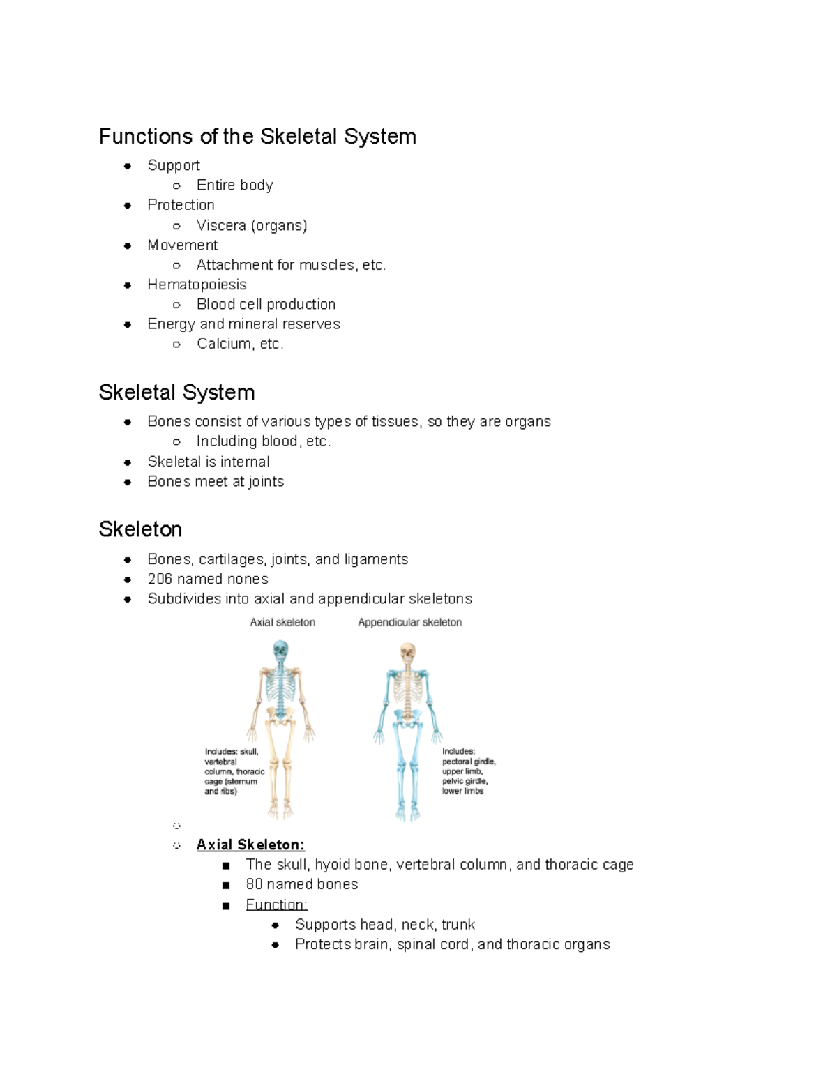 Intro To Skeletal System Notes PTH AS 2201 Functions Of The intro-to-skeletal-system-notes-pth-as-2201-functions-of-the
