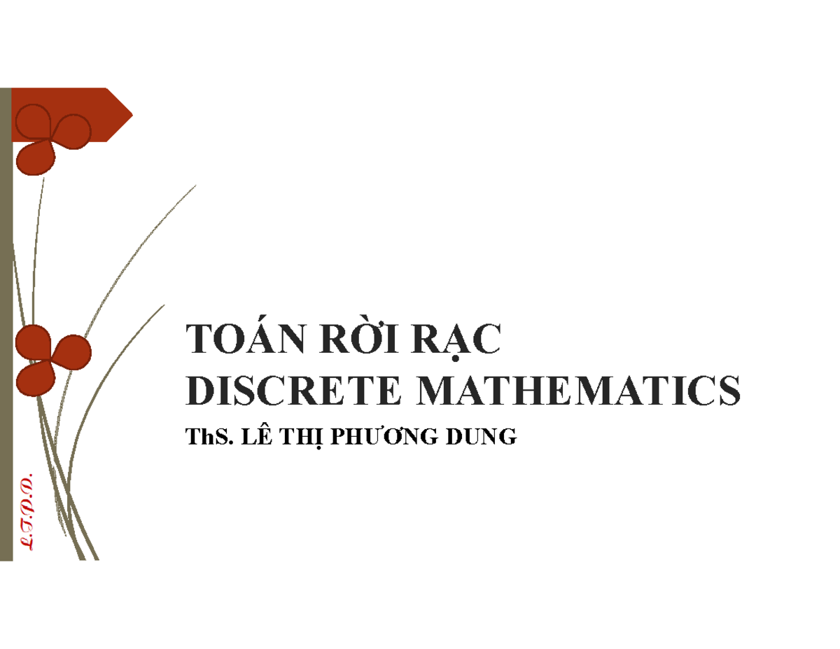 LTPD TRR Chuong 2 Suy Luan Toan Hoc asd asdsda - TOÁN RỜI RẠC DISCRETE ...