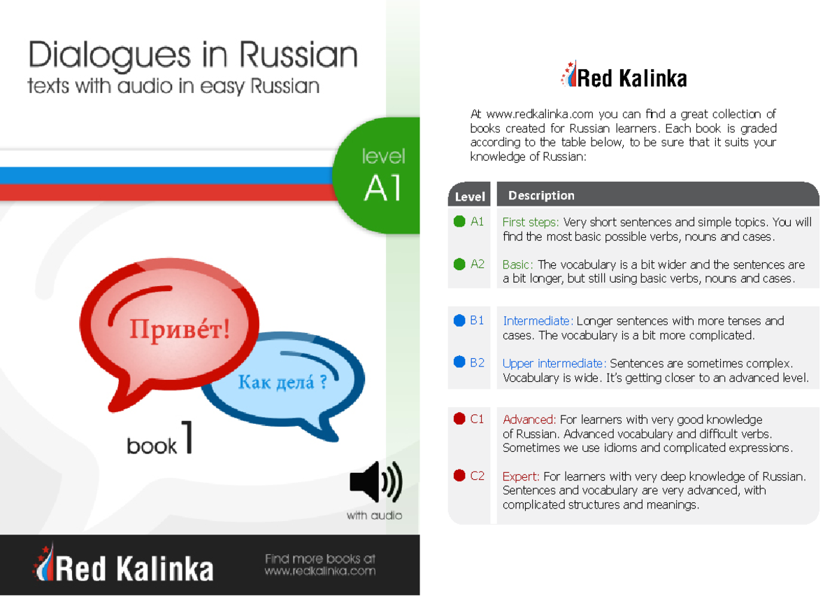Dialogues in Russian - Level A1 - Book 1 - Level Description ####### A ...
