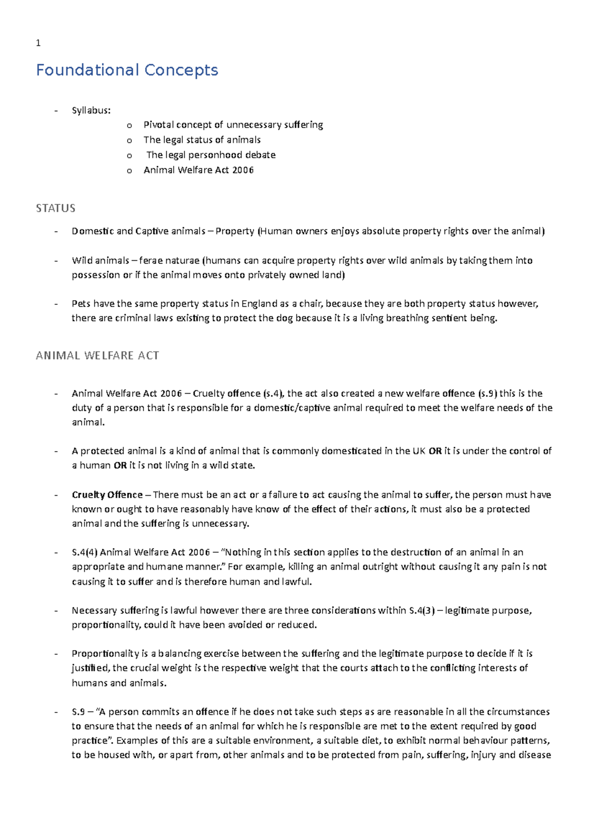 1. Foundational Concepts - 1 Foundational Concepts Syllabus: o Pivotal ...