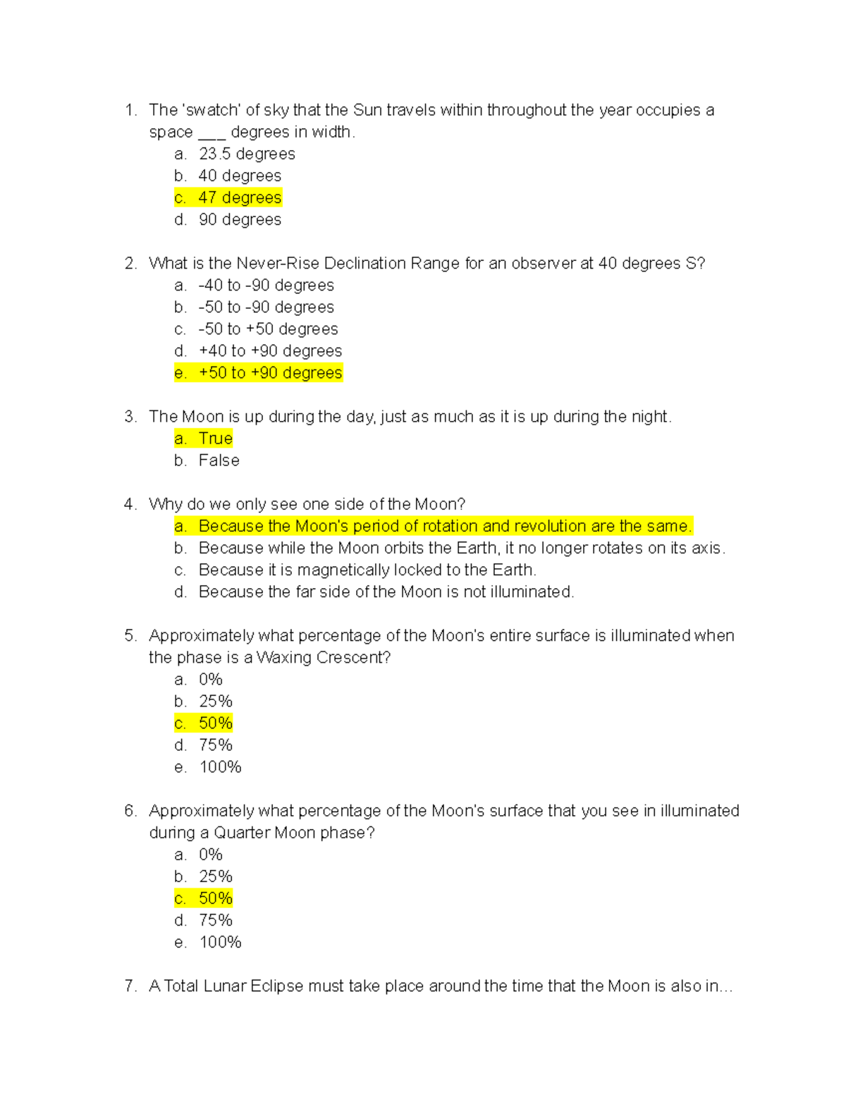 Ast. Week 4 Study Guide - The ‘swatch’ of sky that the Sun travels ...