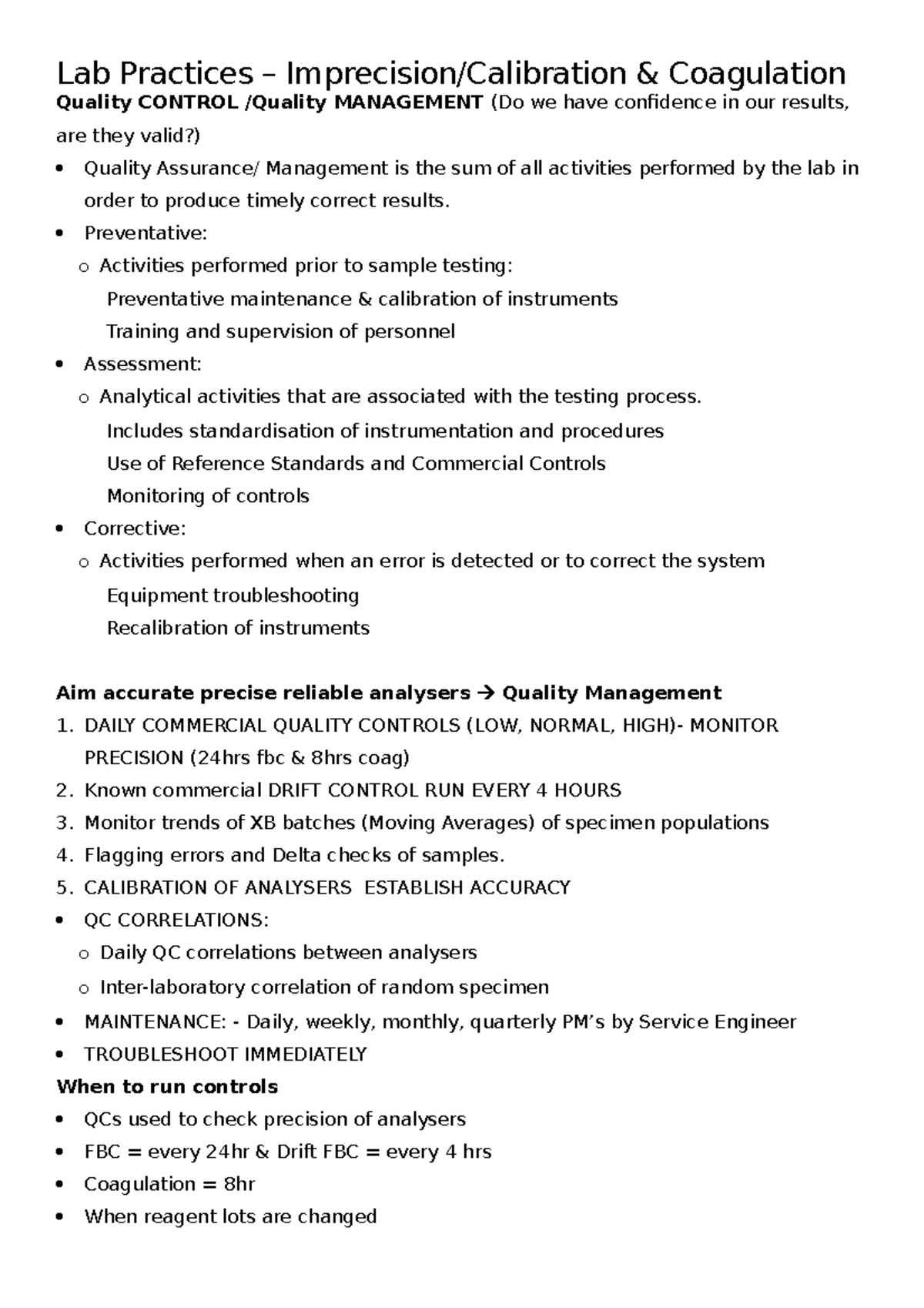 10.1 Imprecision - Lecture notes 10.1 - Lab Practices – Imprecision ...