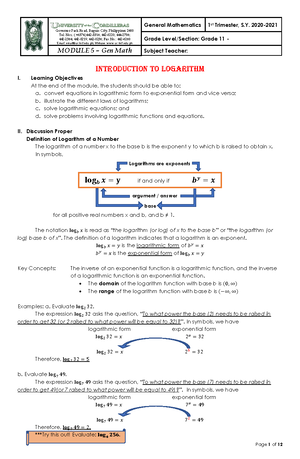 m 9 c general mathematics - Governor Pack Road, Baguio City, Philippines 2600 Tel. Nos.: (+6374 ...