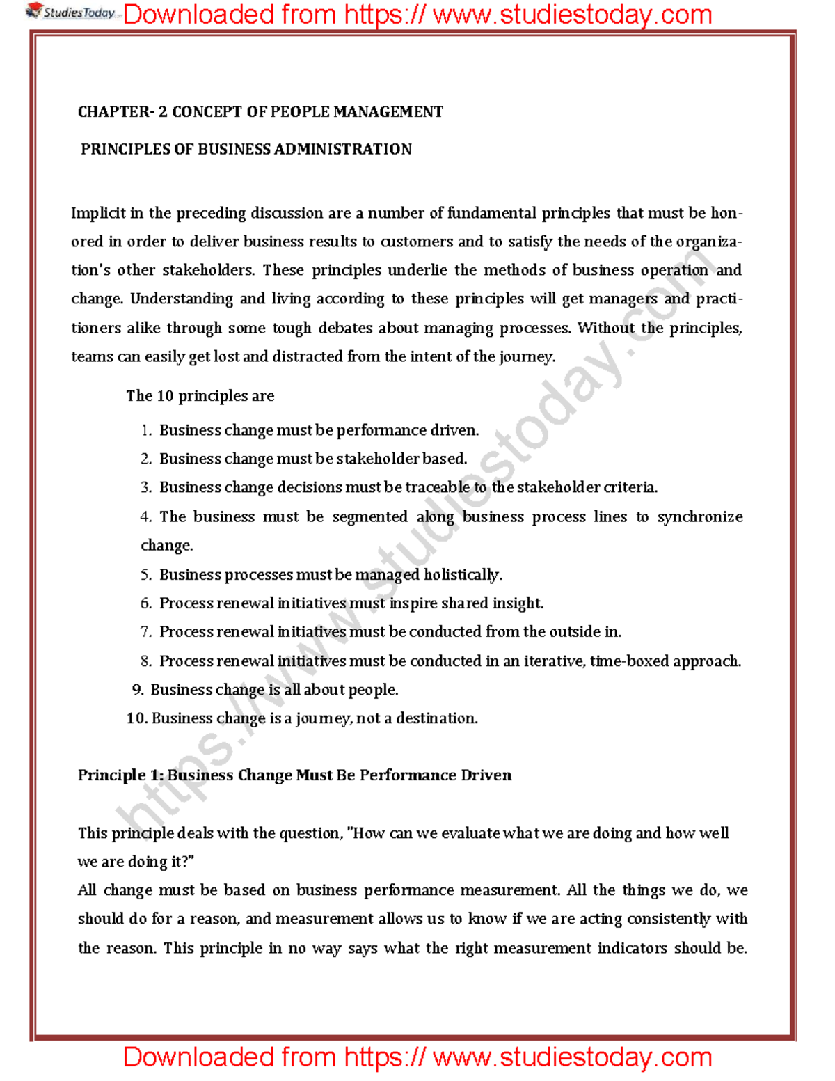 CBSE Class 12 Business Administration Concept of People Management ...